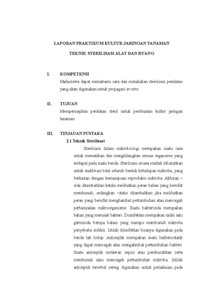 Kultur Kalus - LAPORAN PRAKTIKUM KULTUR JARINGAN TANAMAN TEKNIK KULTUR ...