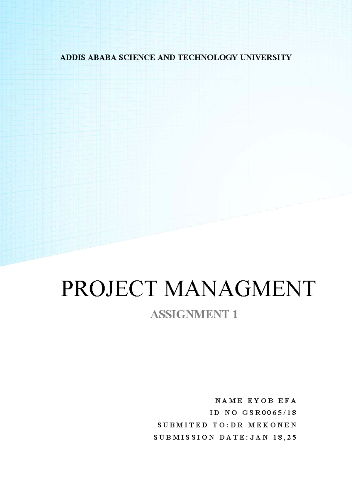 Project Management Assignment 1: Characteristics and Success Metrics ...