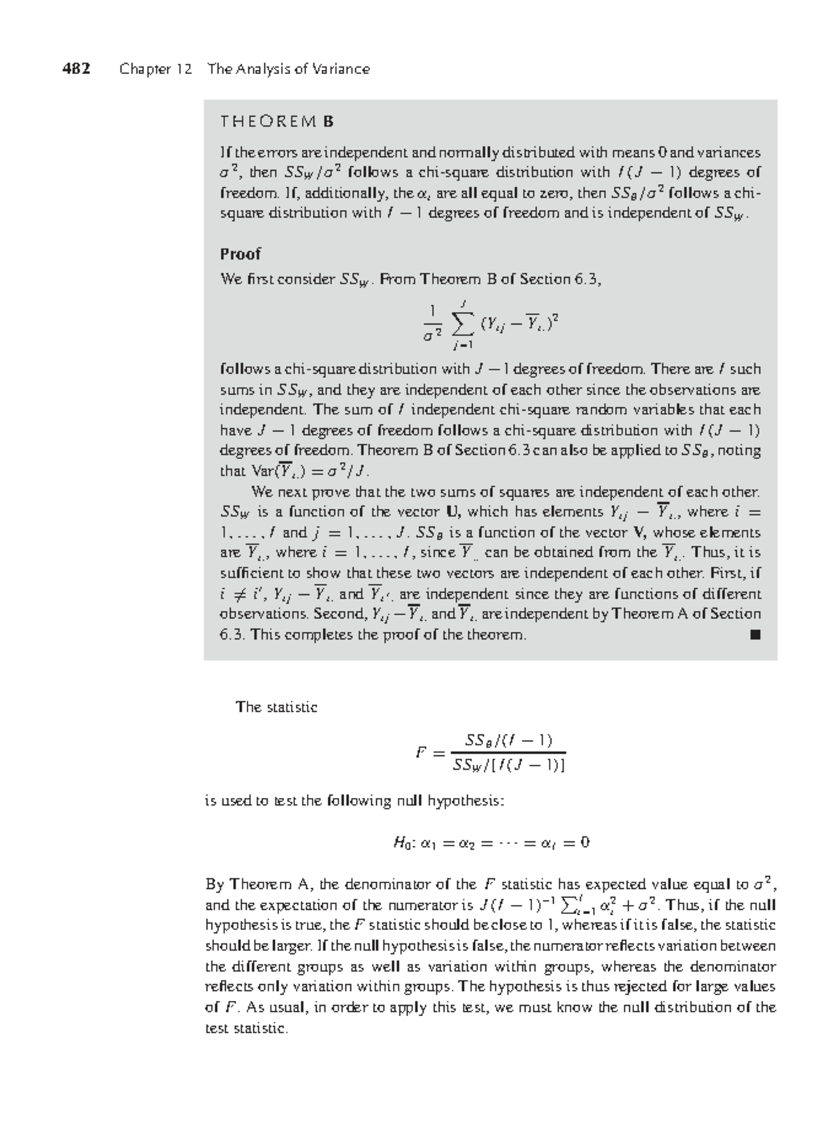 482 Chapter 12: Analysis of Variance and Theorem B Explained - Studocu