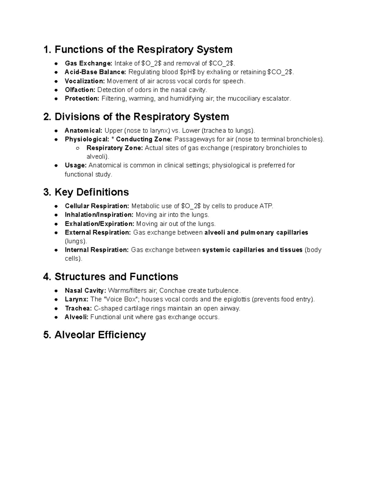 Chapter 22 - Study Guide on Respiratory System Functions and ...