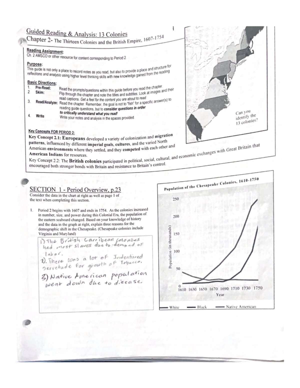 Chapter 2: The Thirteen Colonies & British Empire (1607-1754) - Studocu