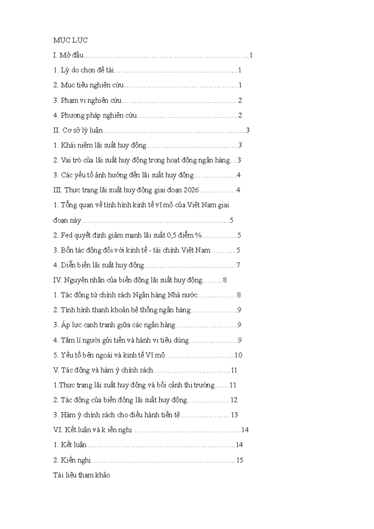 Nghiên cứu Tình hình Lãi suất Huy động Ngân hàng TM Việt Nam 2026 - Studocu