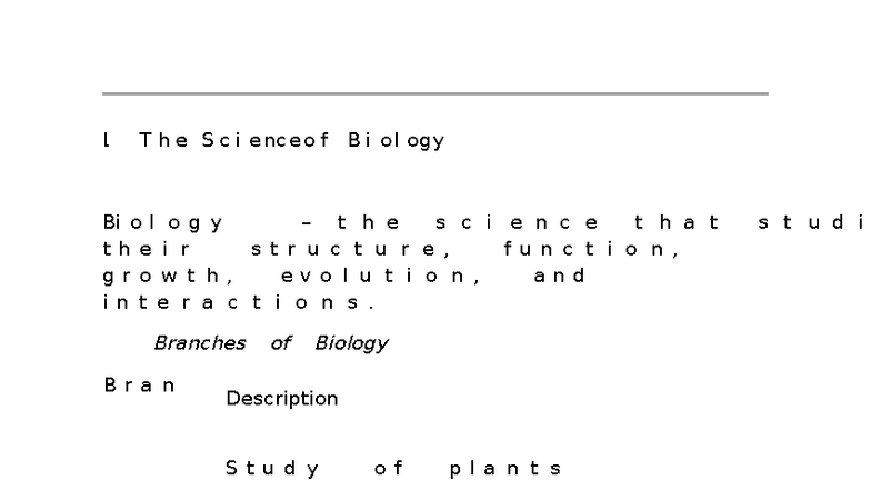 Biology 101: Comprehensive Review of Key Concepts and Principles - Studocu