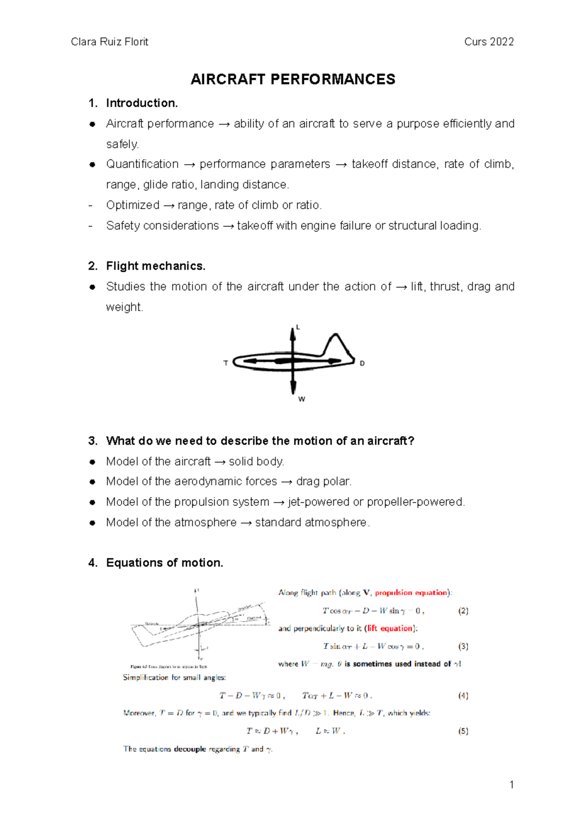 10. Aircraft performances - AIRCRAFT PERFORMANCES 1. Introduction ...