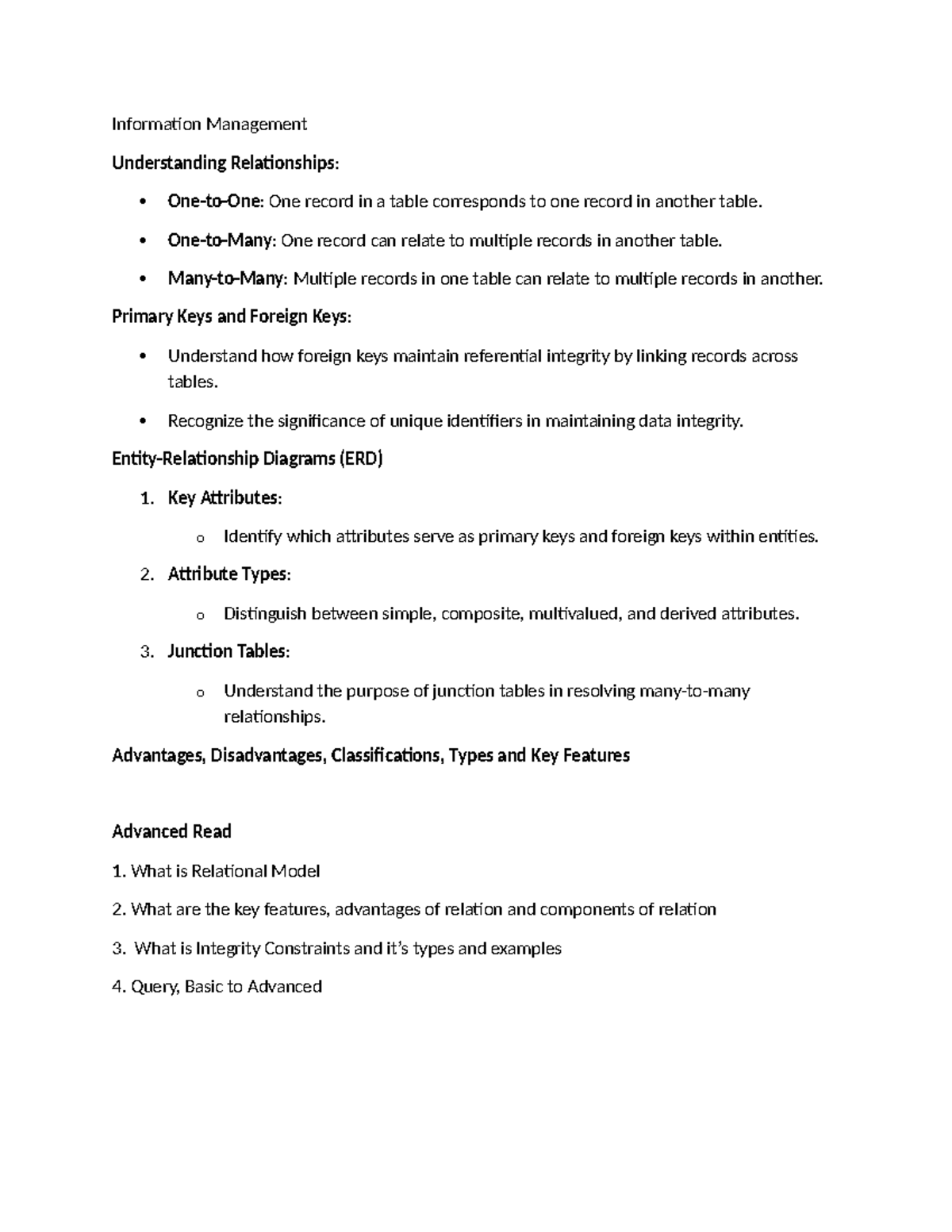 Information Management Prelims: Understanding Relationships & Keys ...