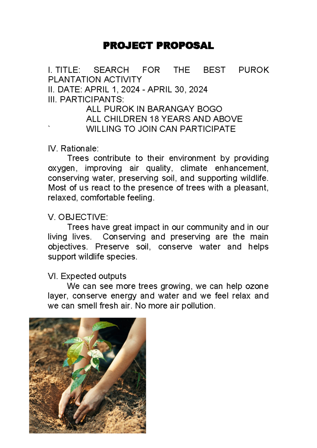 Workshop 4: Project Proposal for Search for the Best Purok - Studocu