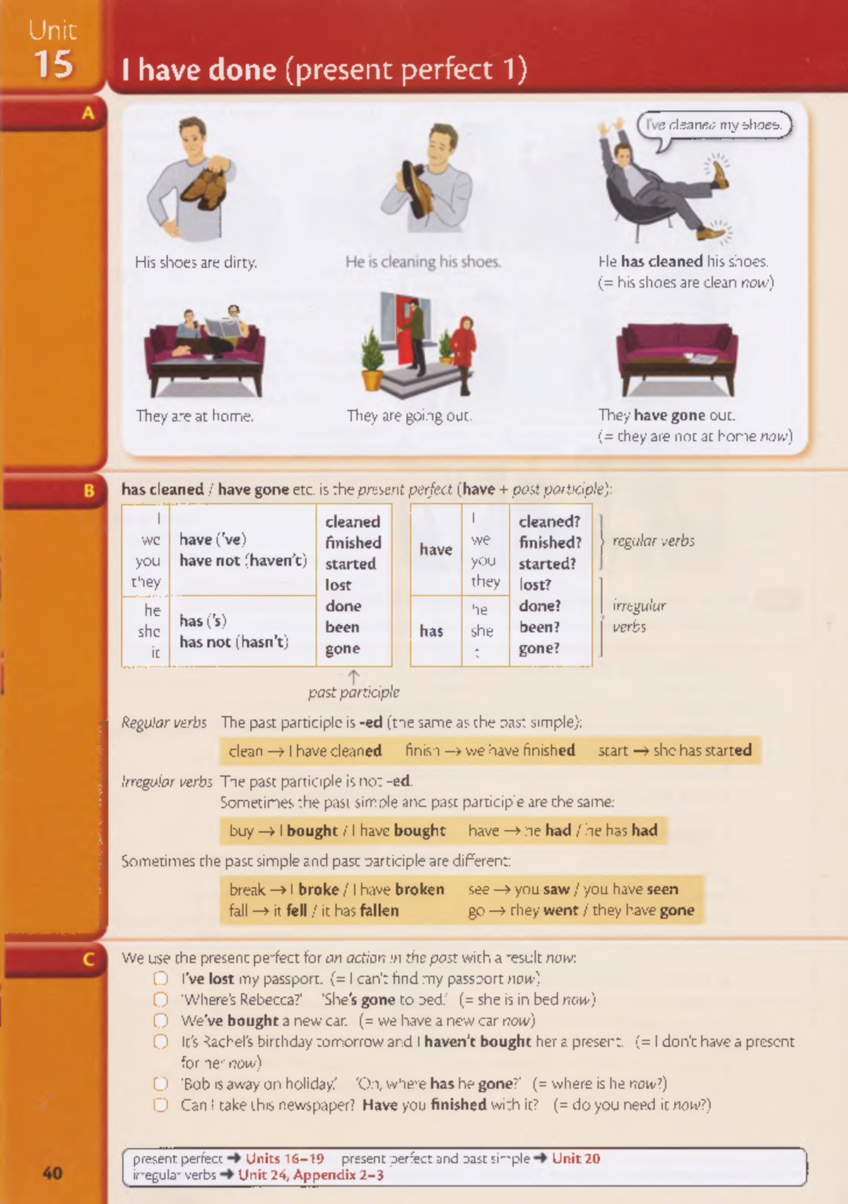 Present Perfect Tense Notes (Units 39-50) - Studocu