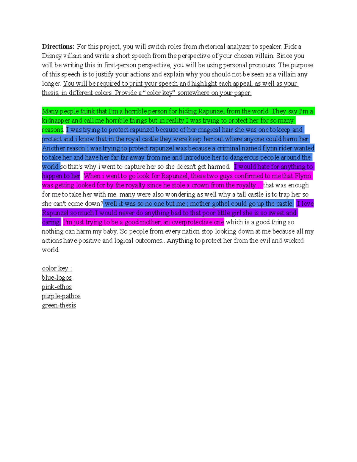 Villain Project: Defending Mother Gothel's Actions in Disney - Studocu