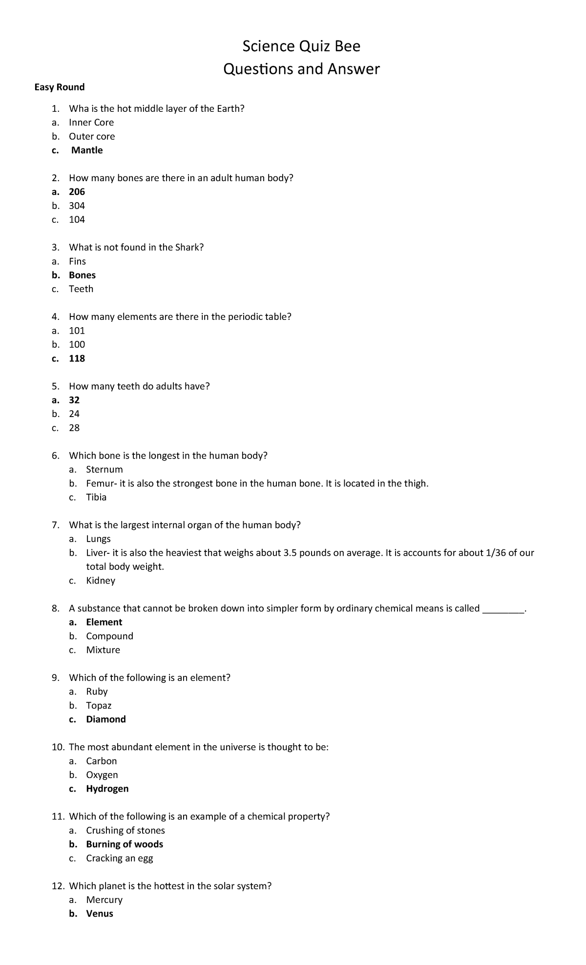 Science-quiz-bee-questions-and-answer-easy-round compress - Science ...