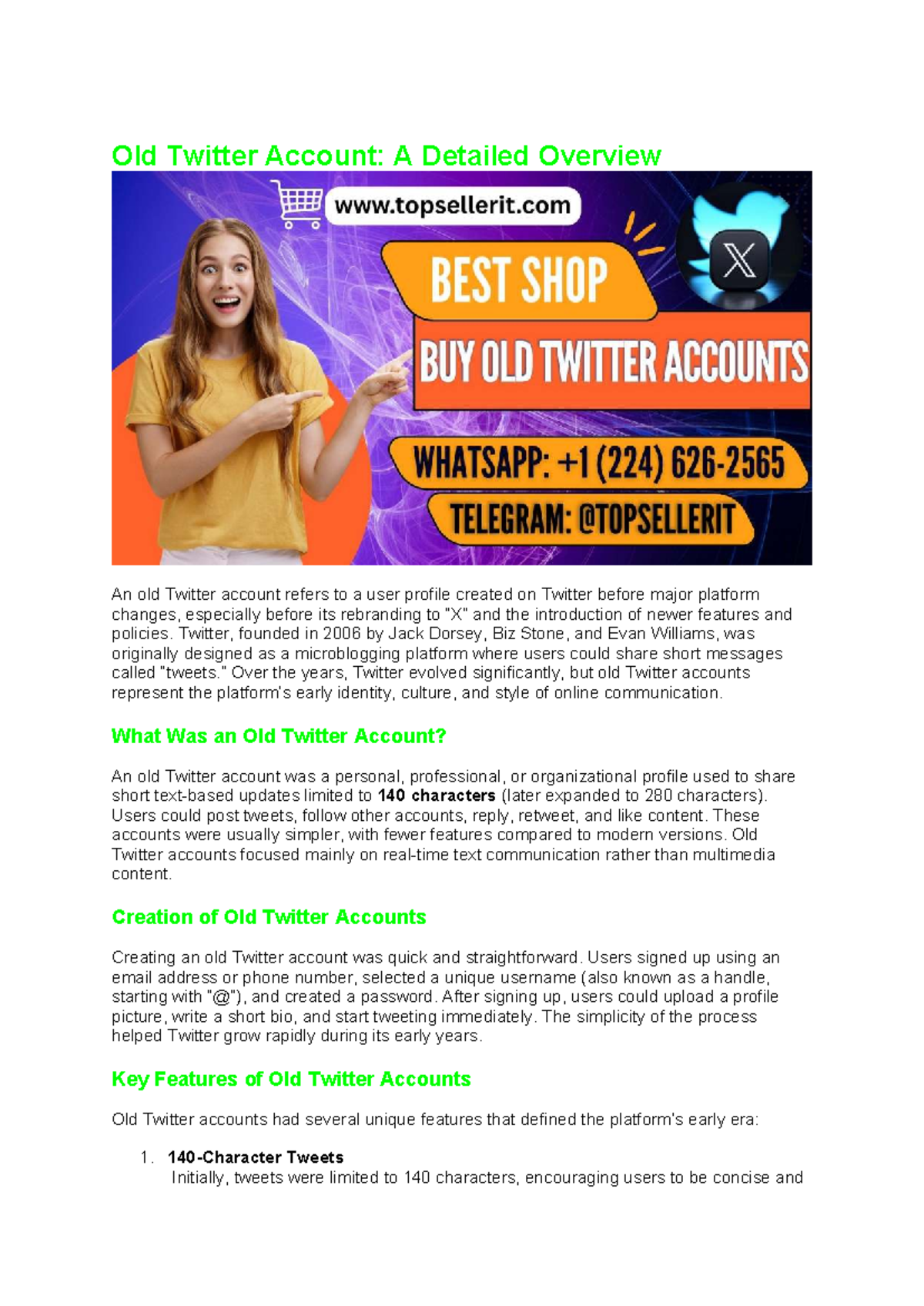 Old Twitter Accounts: A Comprehensive Overview of Early Features - Studocu