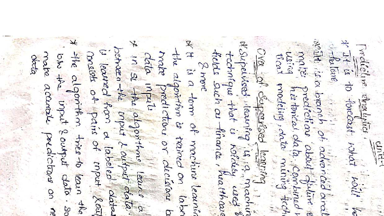 CS 101: Predictive Analytics and Supervised Learning Techniques - Studocu