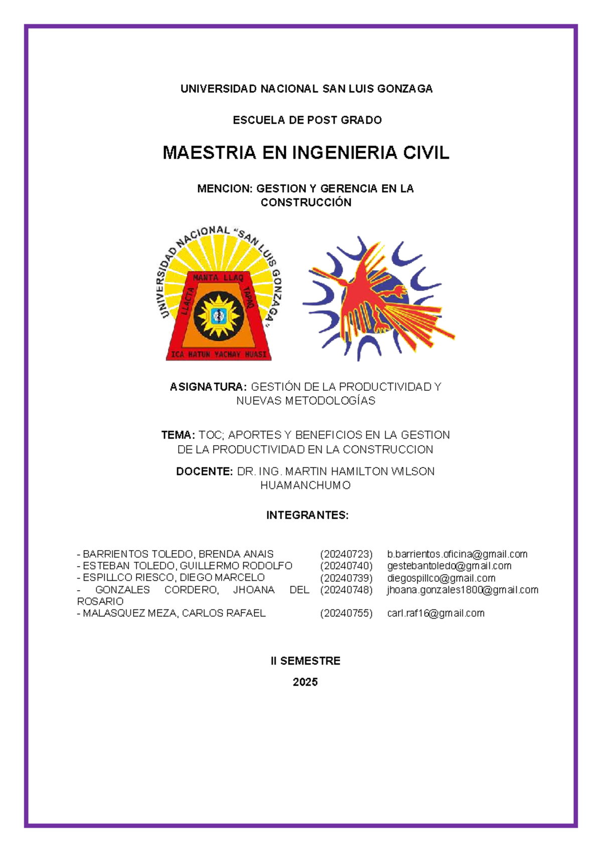 Gestión de la Productividad en Construcción: TOC y Metodologías ...