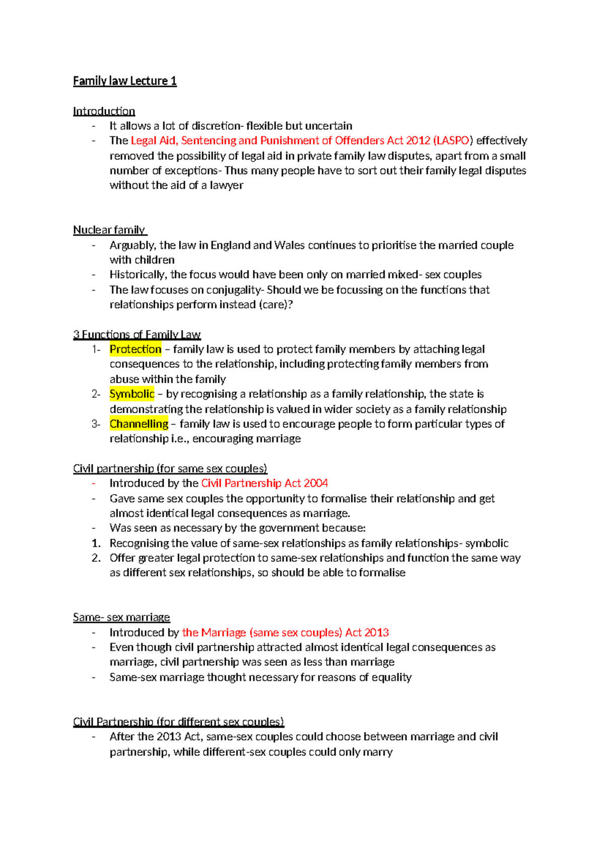 Family Law Lecture 1: Introduction to Legal Aid and Family Dynamics ...