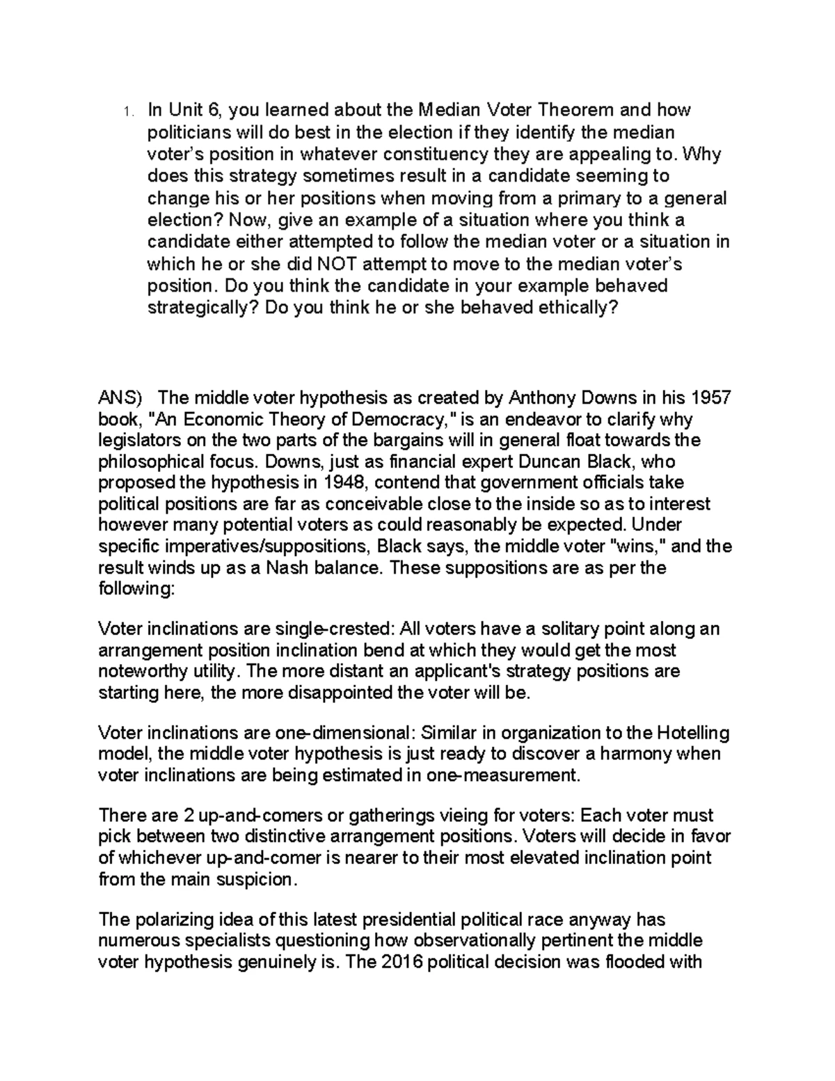 POLS 2306: Short Answer Assignment on Federalism & Political Culture ...