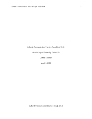 Cultural Communication Practices Paper Proposal by Ximena Guijarro ...