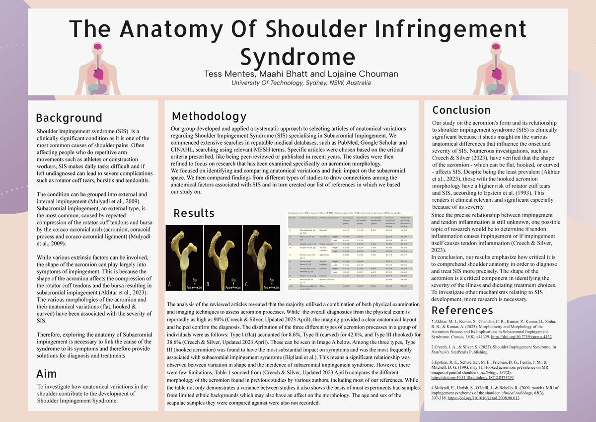 SIS Presentation: Anatomical Variations in Shoulder Impingement ...