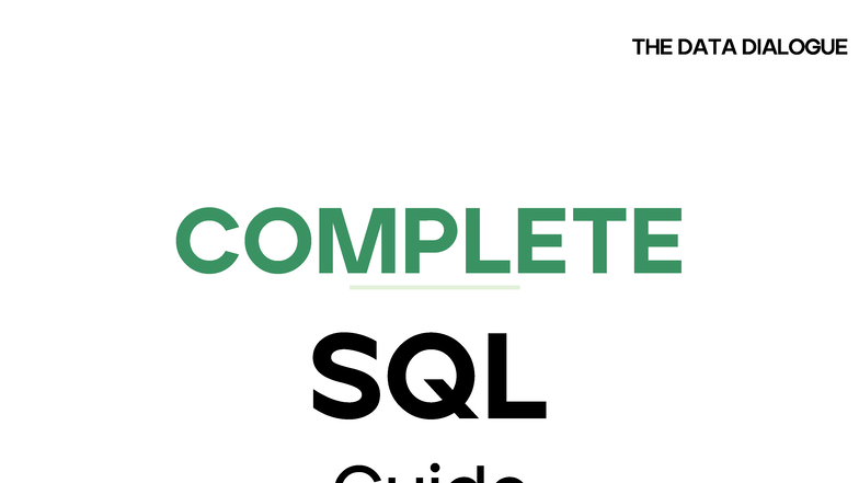 P 1704635644 - SQL Functions & Concepts Cheat Sheet - Studocu