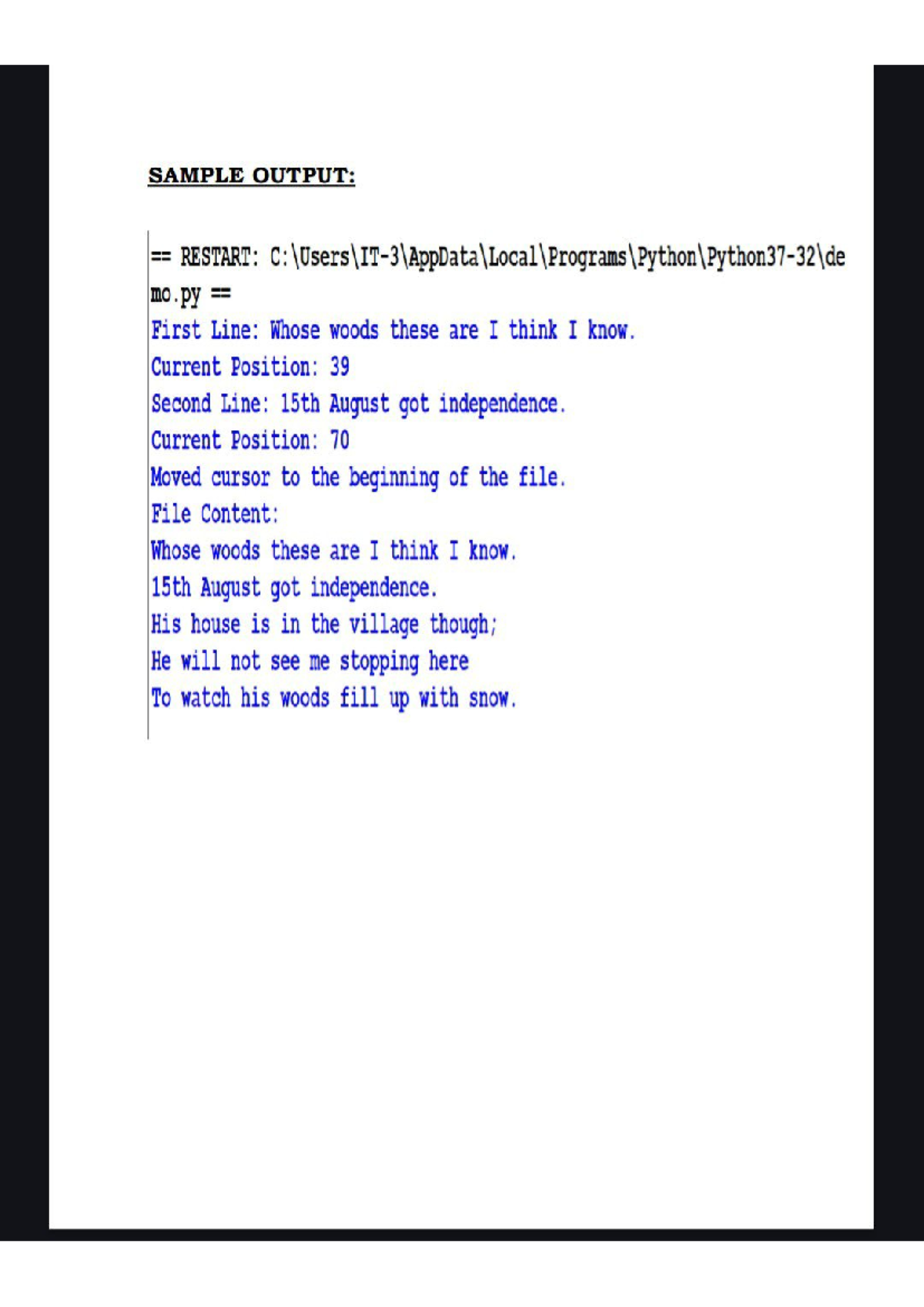 CS Output: Error Handling in Python Functions - Studocu