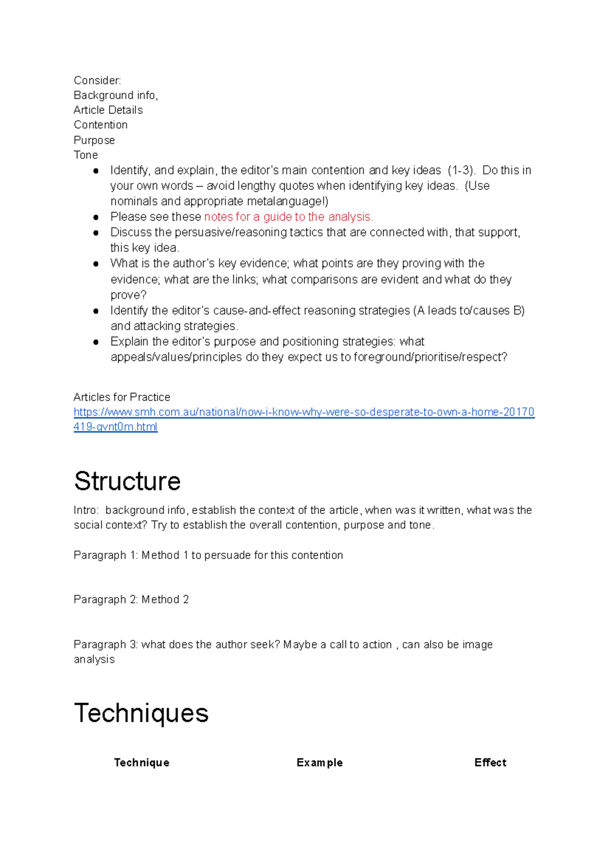 Y10 ENG Exam Prep: Analyzing Persuasive Techniques and Tone - Studocu