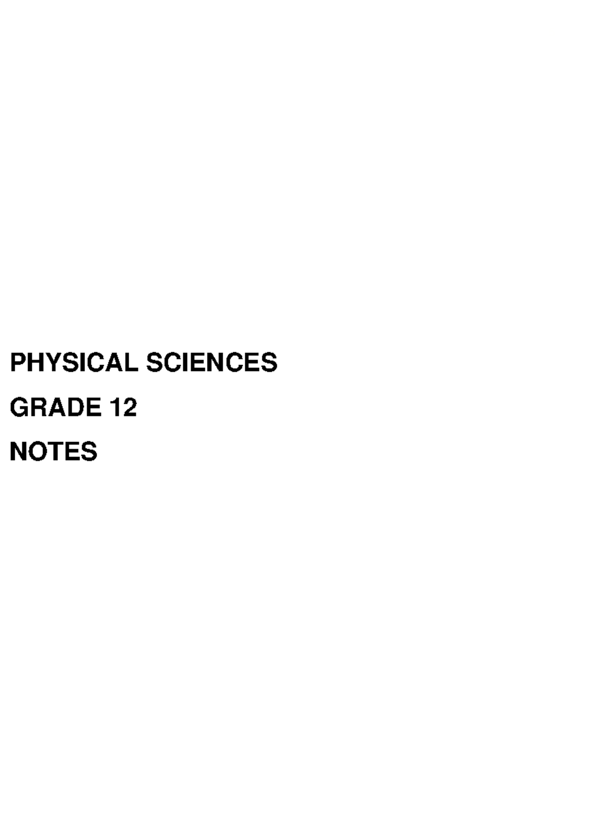 Grade 12 Physical Sciences Notes: Wave Properties & Electrostatics ...