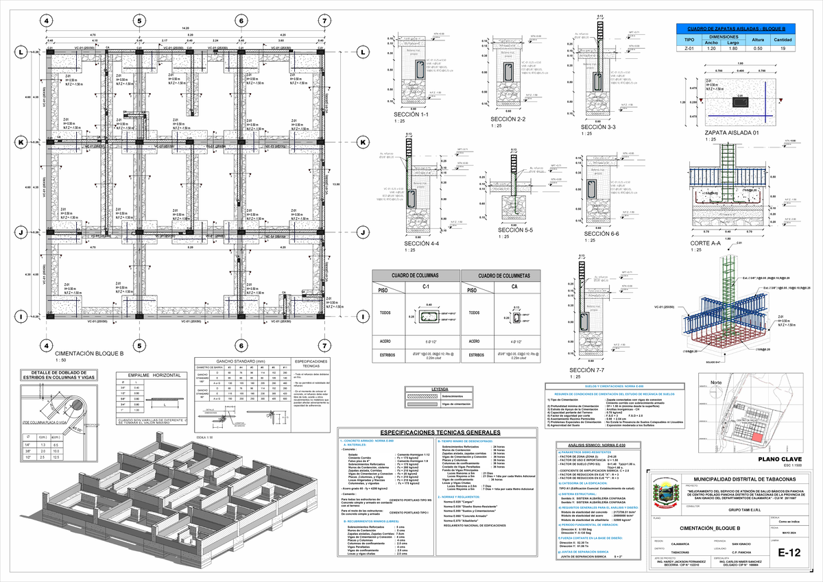 Cimentación y Estructuras: Detalles Técnicos del Bloque B (EST-B) - Studocu
