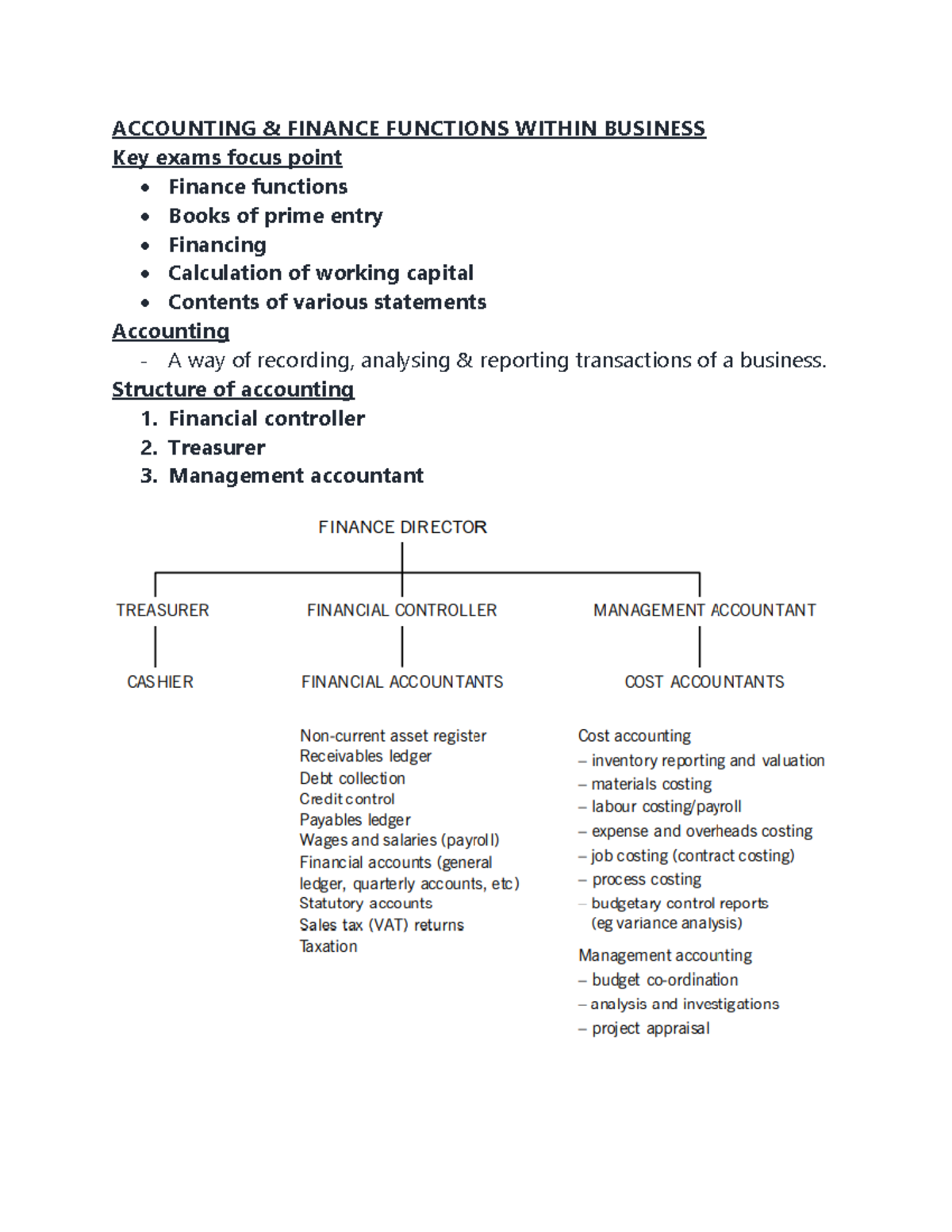 Accounting & Finance Functions: Key Roles and Management Strategies ...