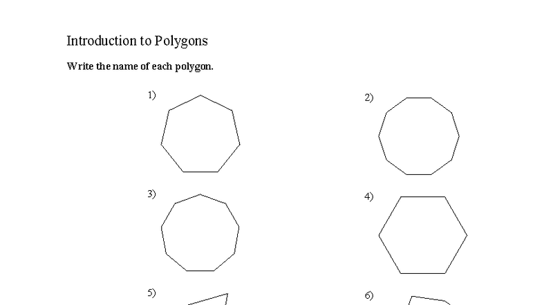 6-Introduction to Polygons: Naming & Classifying Types - Studocu
