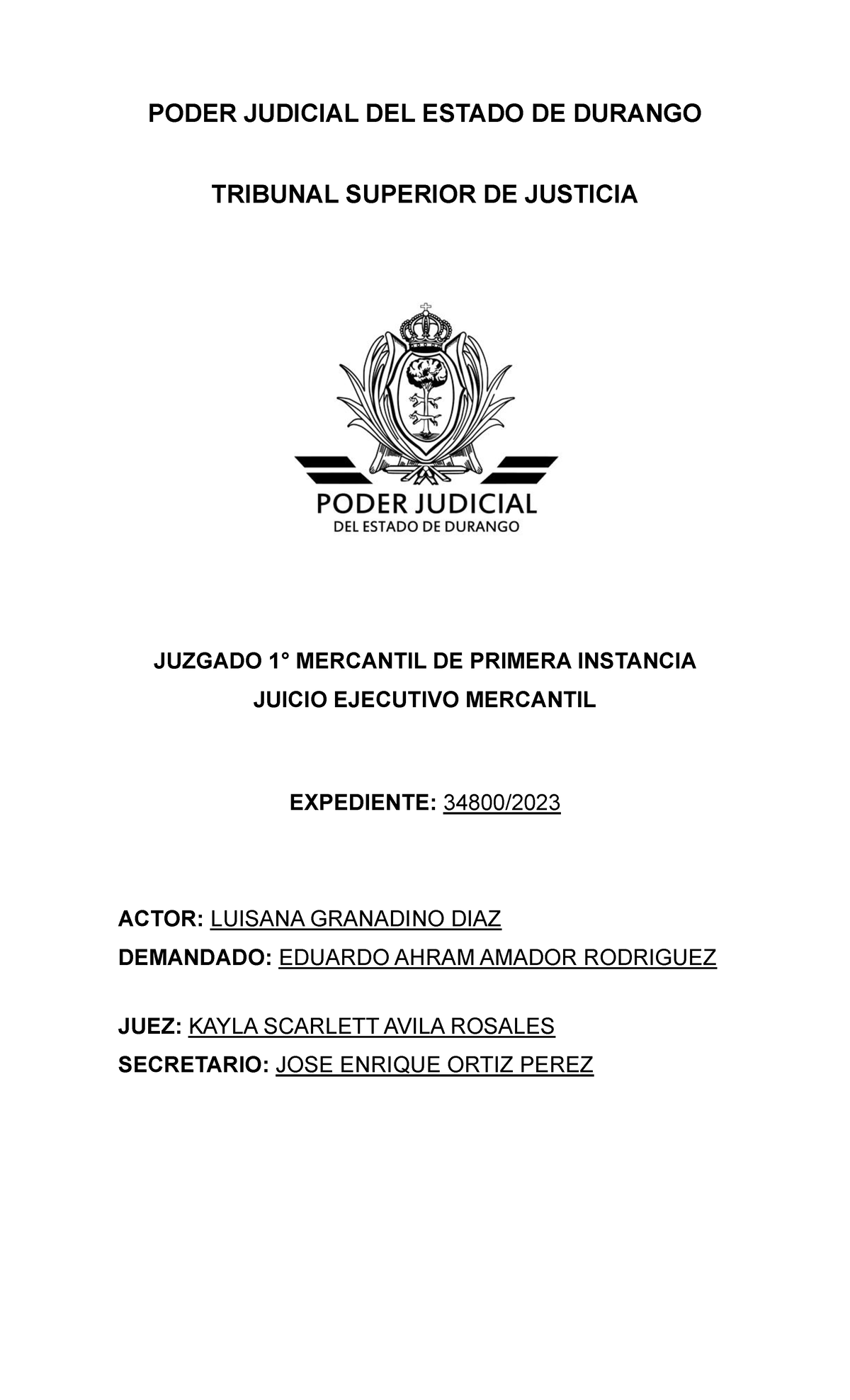 Portada Expediente - civil materia - Derecho civil ii (bienes) - PODER ...
