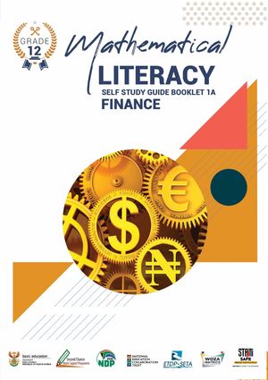 Mathematics literacy - Grade: 12 - Further Education and Training - Studocu
