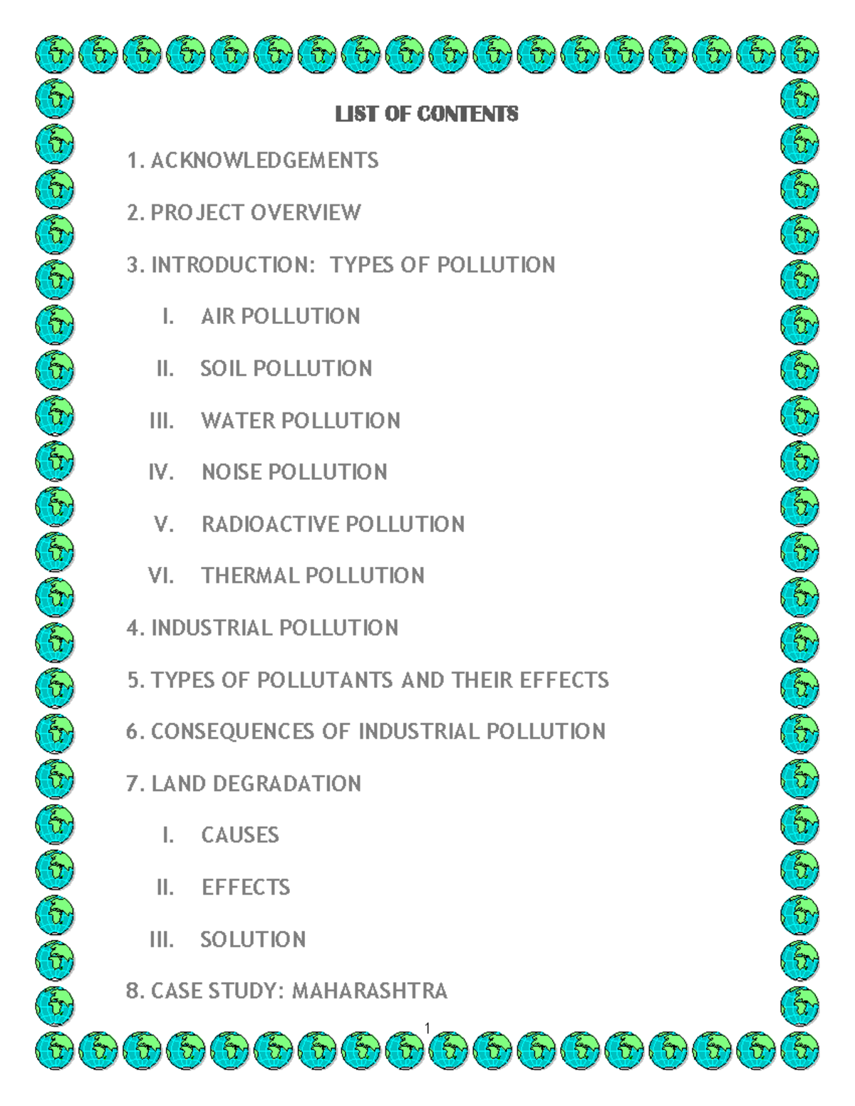 Project on Pollution: Types, Sources, and Case Study (SS101) - Studocu