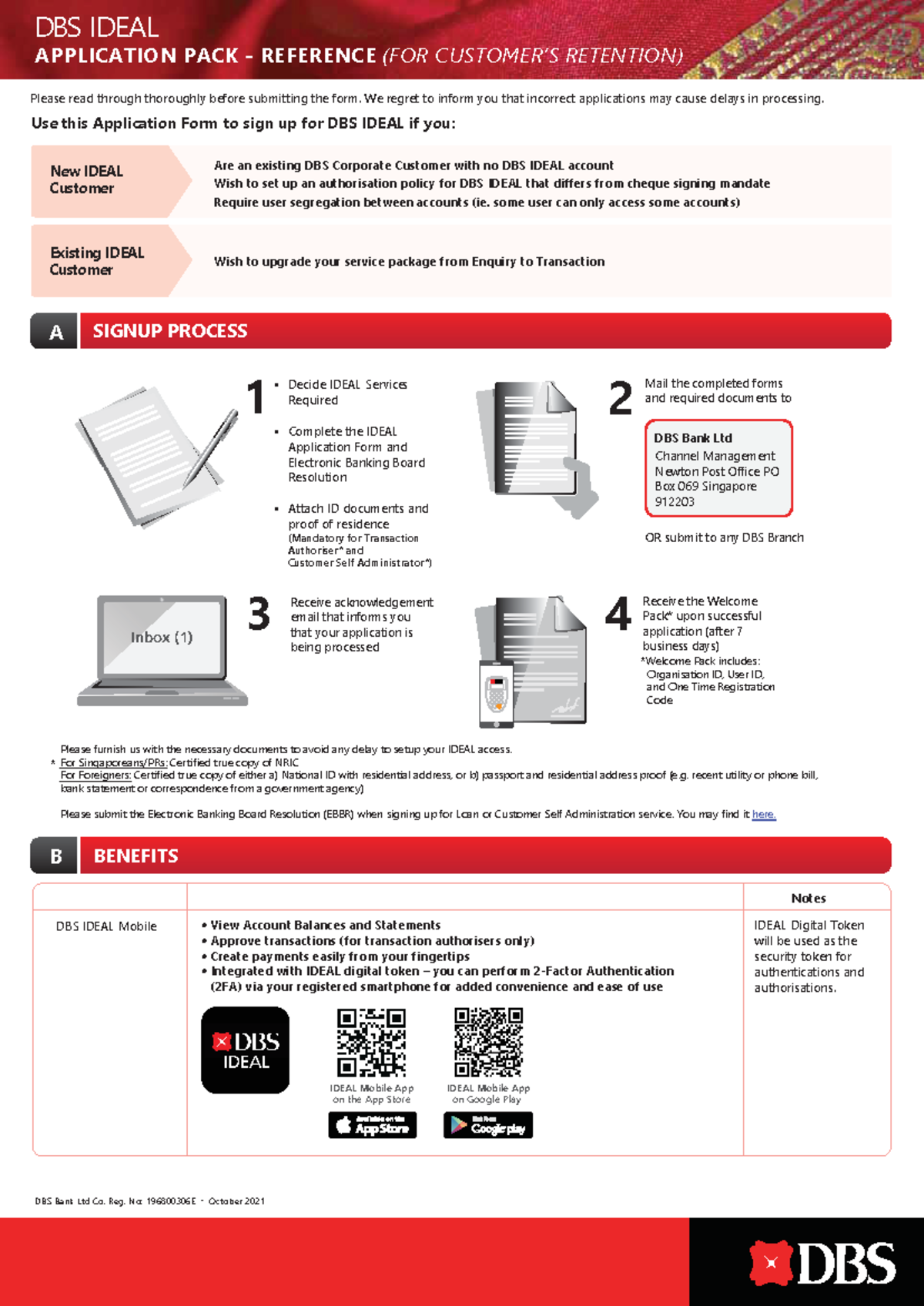 DBS IDEAL Application Form Guide - Oct 2021 Submission Process - Studocu