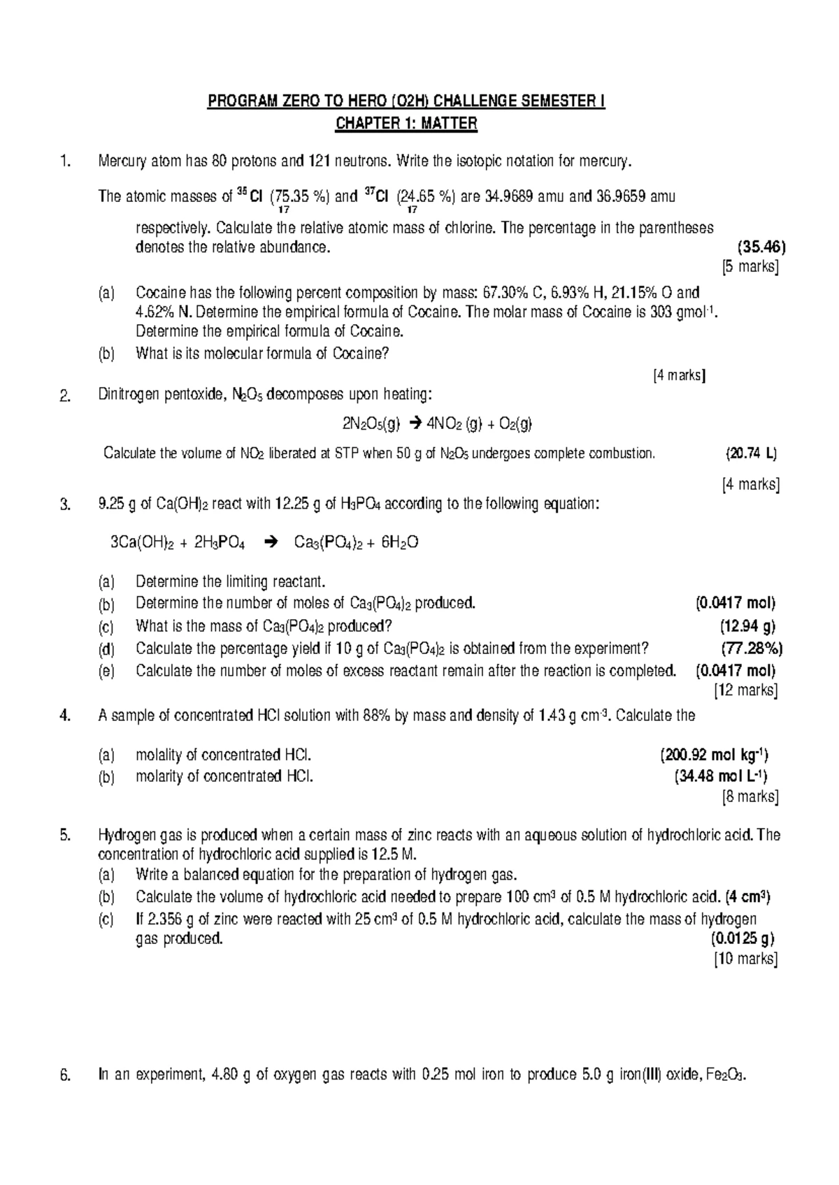 Chemistry SEM 1 Chapter 1 Matter - Chemistry 1 - Studocu
