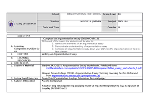 G10 DLL Fourth- Quarter - GRADE 10 DAILY LESSON LOG School Grade Level 10 Teacher Learning Area ...