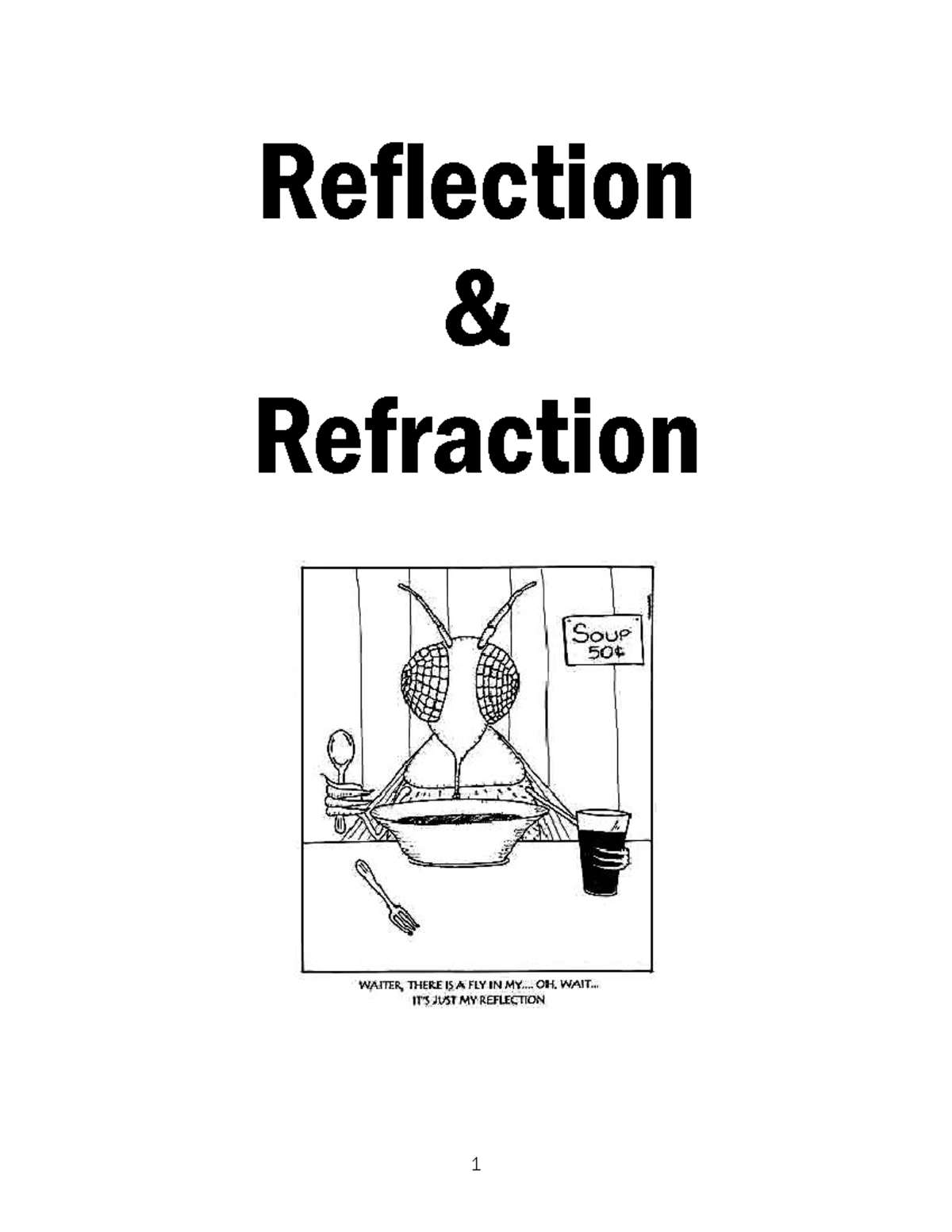 Reflection & Refraction Review Package (Physics 101) - Studocu
