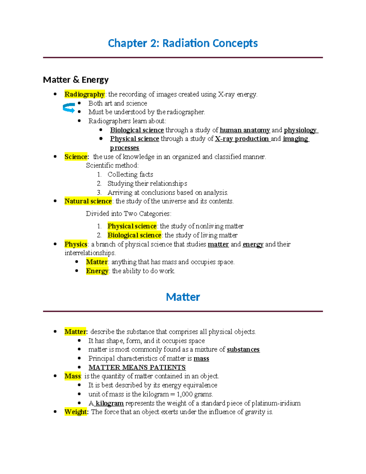 Chapter 2: Radiation Concepts & Atomic Theory in Radiography - Studocu