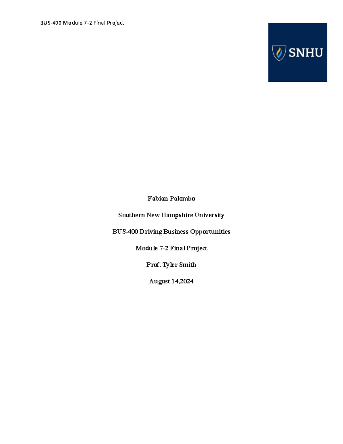 BUS-400 Module 7-2 Final Project: Launching Nike Cloud for Blue-Collar ...