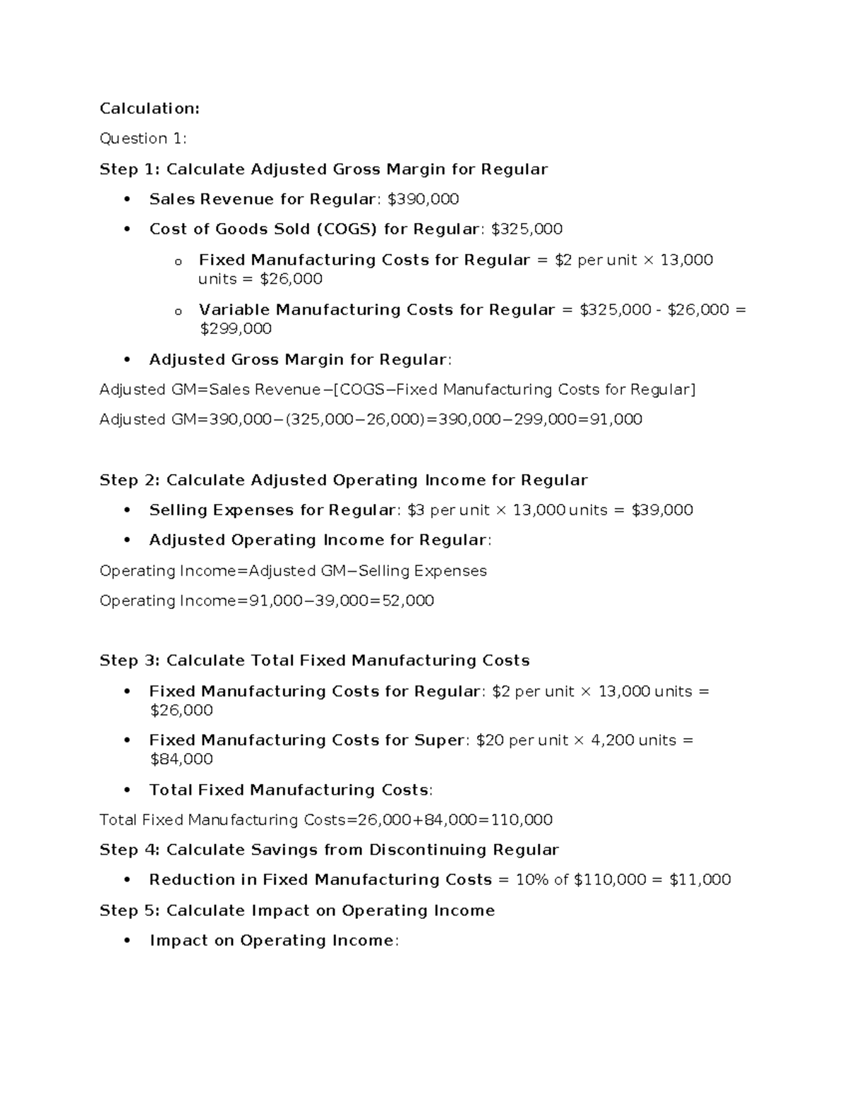 Module 3 Practice: Calculating Adjusted Gross Margin & Operating Income ...