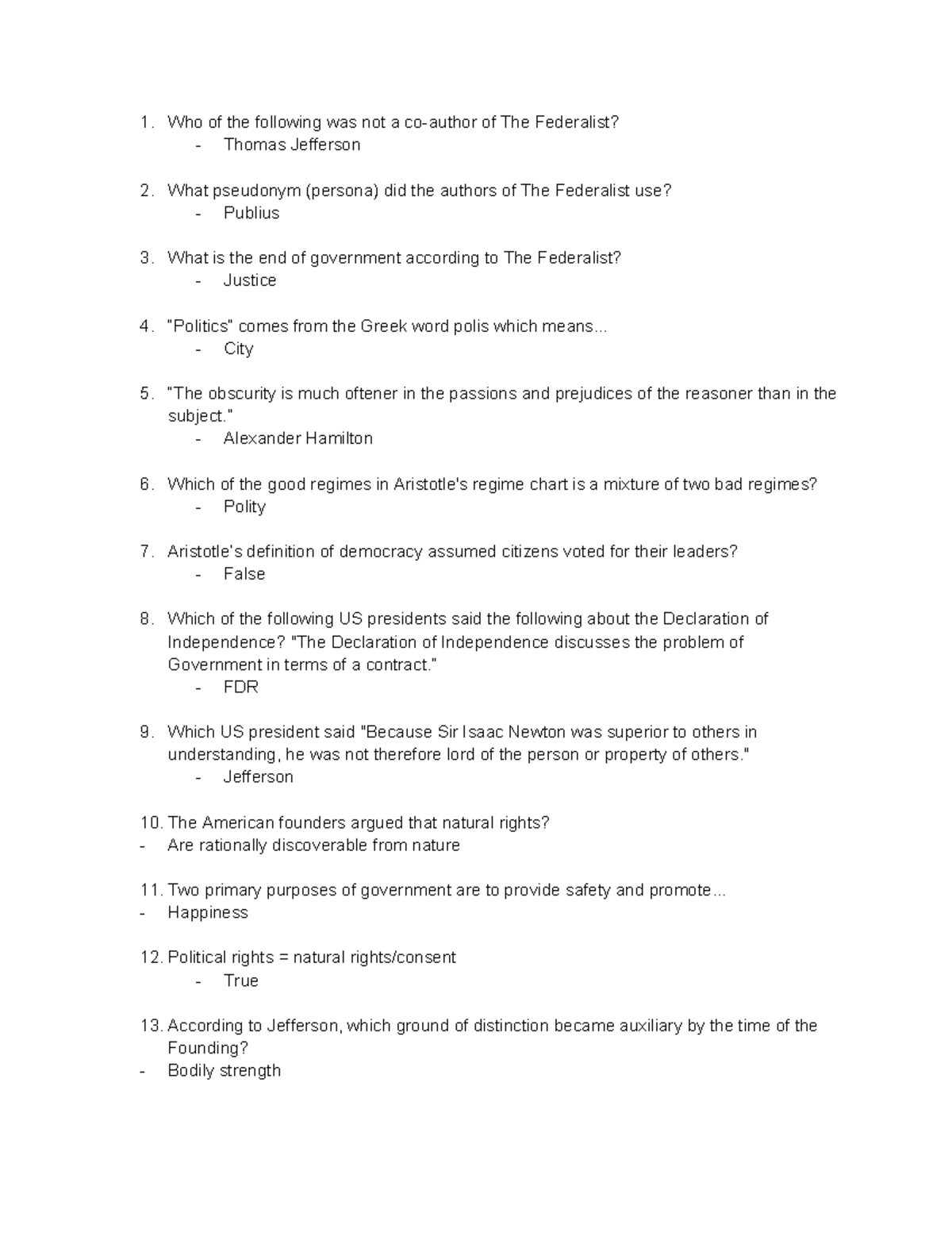 Federalist Papers Analysis: Key Quotes & Concepts Review (POL 101 ...