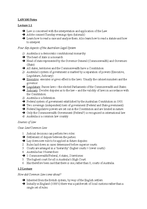 Lecture notes, Criminal Law A Exam Notes - Criminal Law Exam Notes Week ...