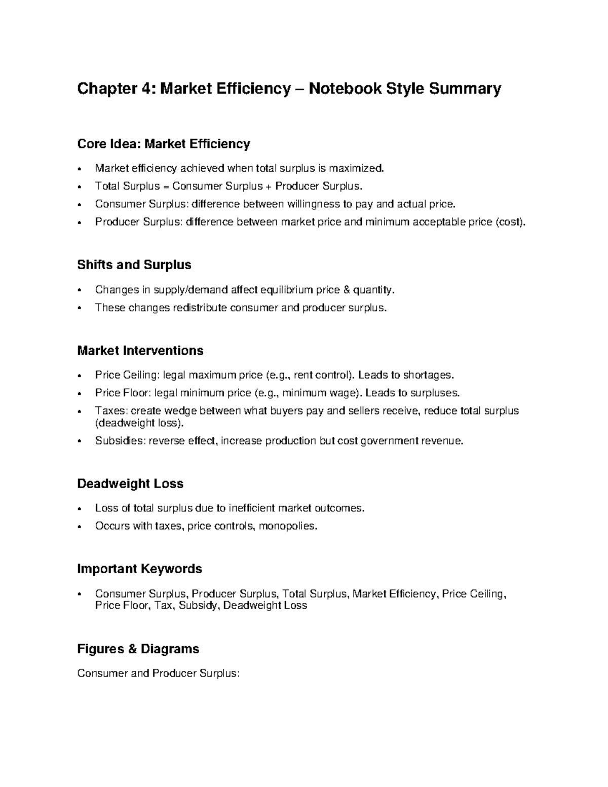 Essentials of Economics: Chapter 4 - Market Efficiency Summary - Studocu