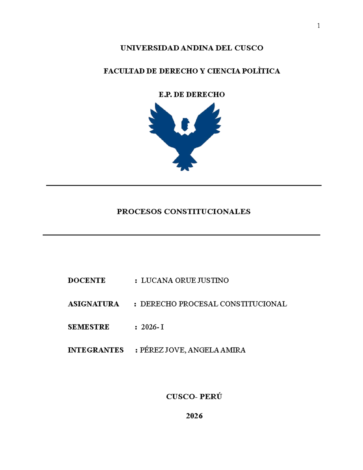 Procesos Constitucionales: Análisis y Fundamentos - E.P. Derecho - Studocu