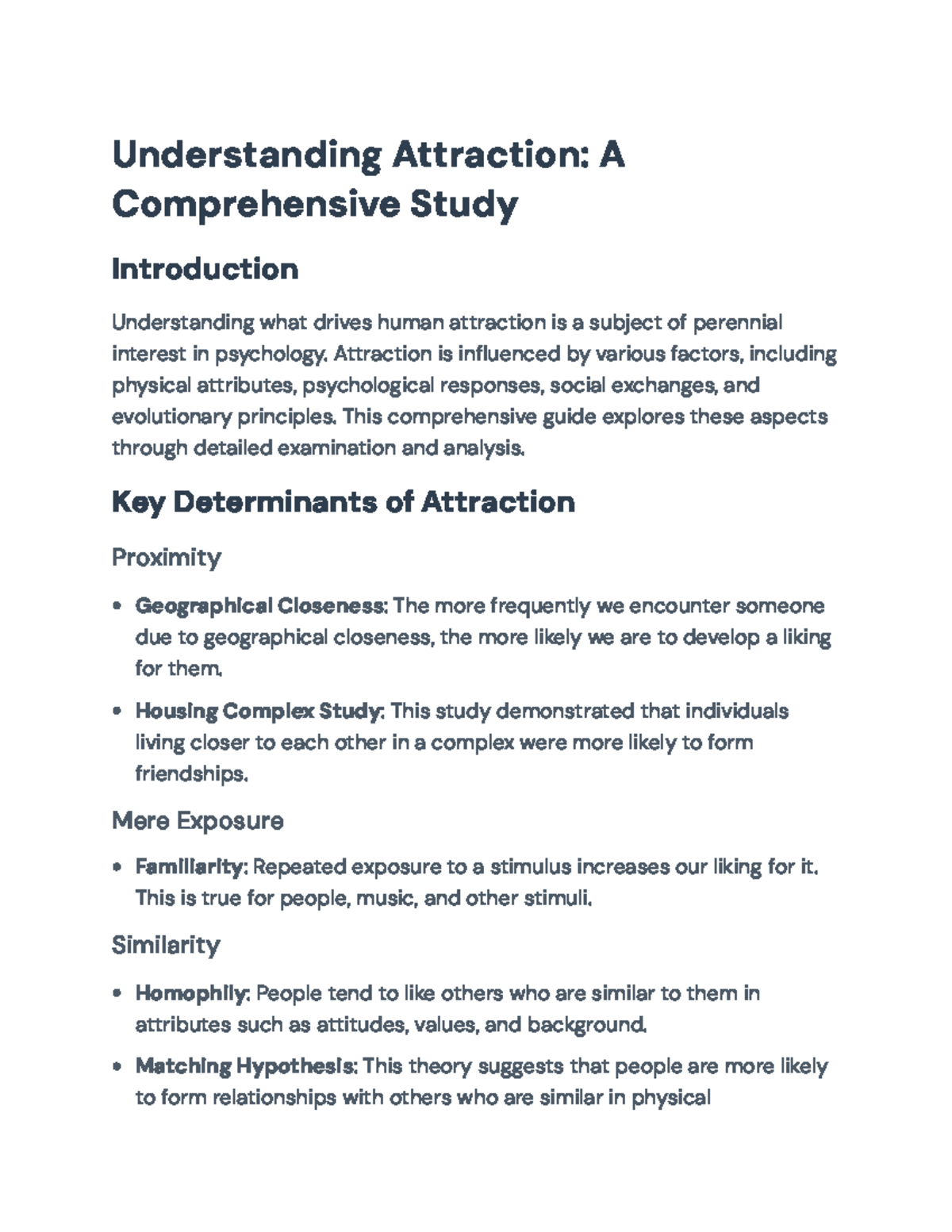 Understanding Human Attraction: Factors and Theories (Psych 101 ...