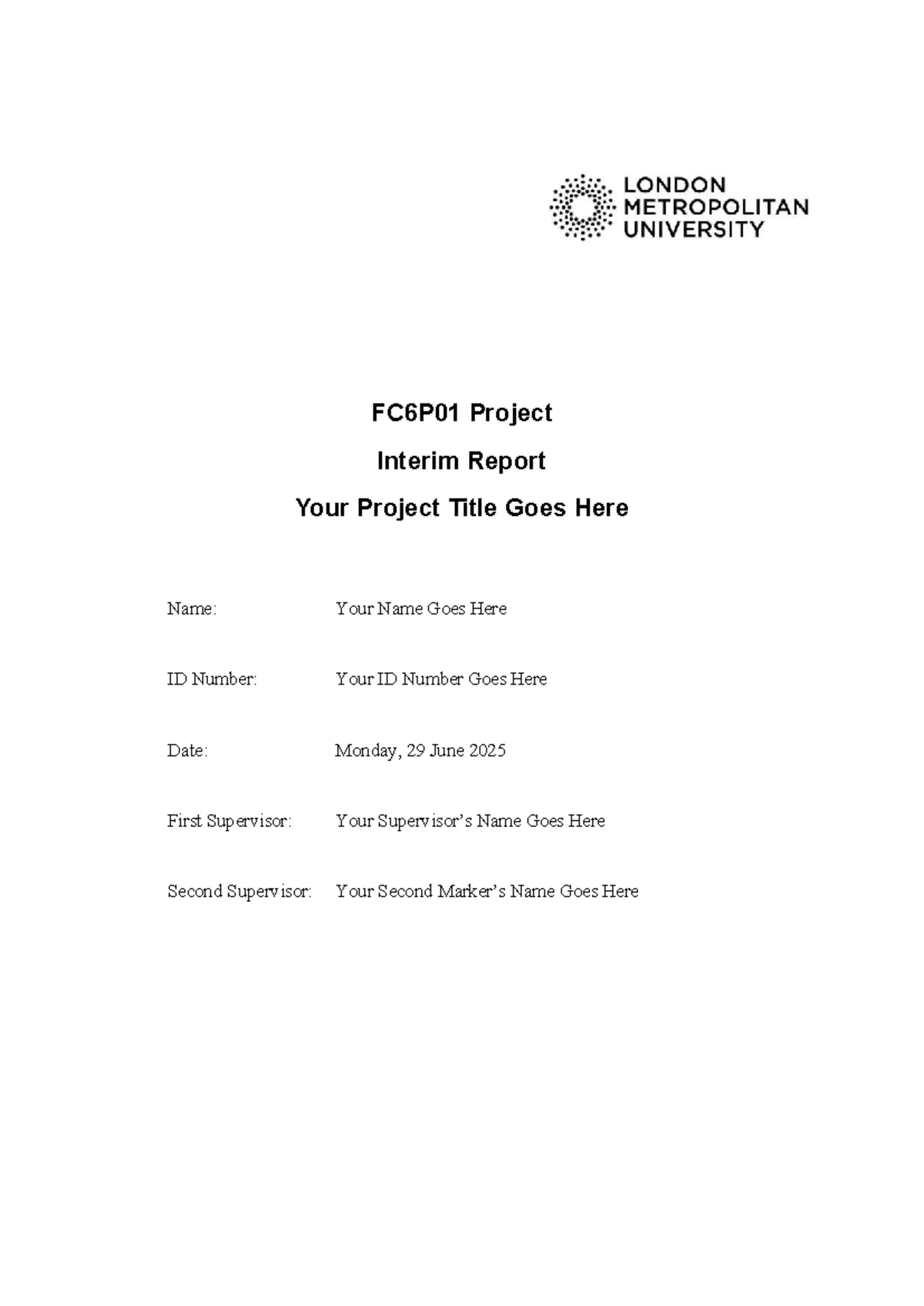 976-1639460717478-Interim Report Template -FC6P01ES - FC6P01ES Project ...