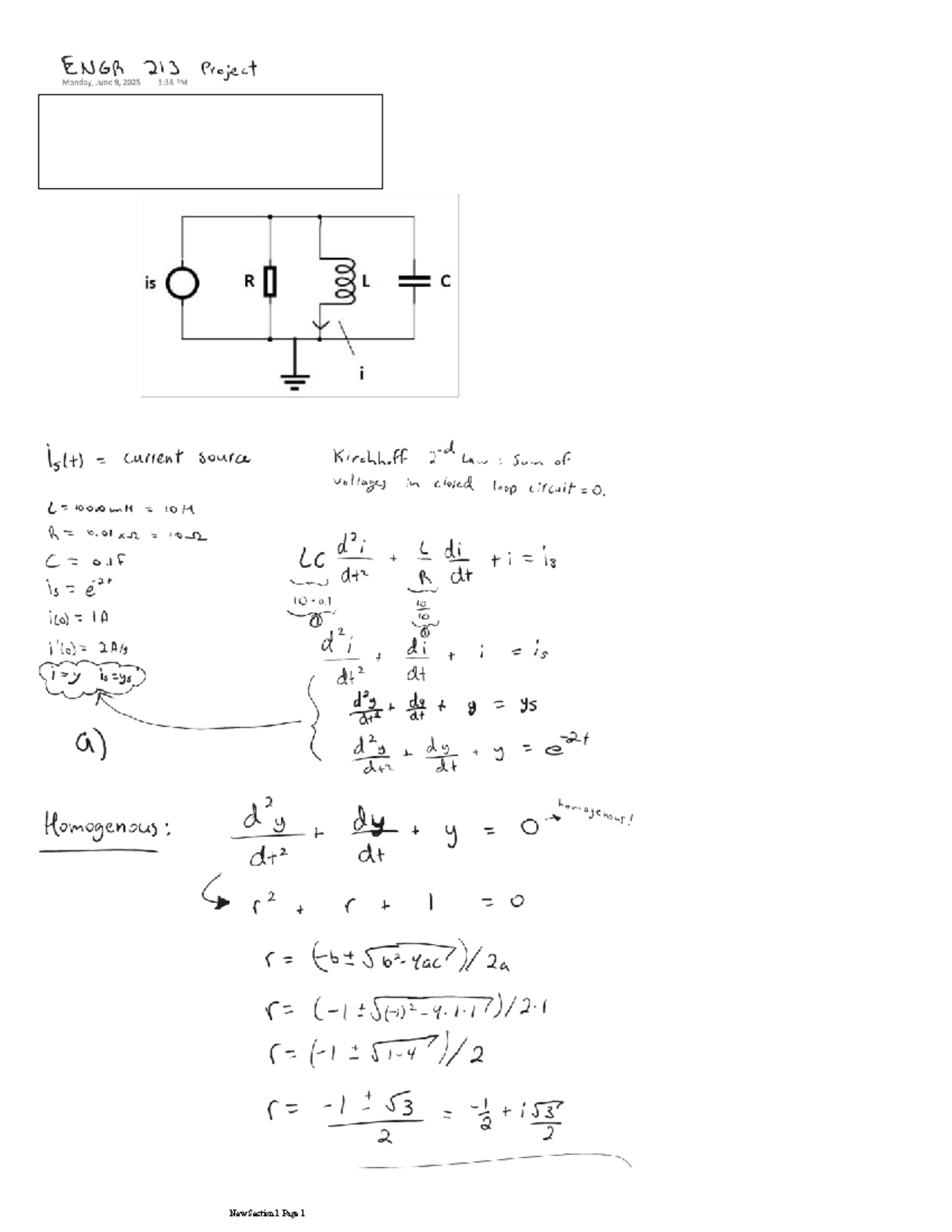 213 Project - ENGR 213 - Studocu