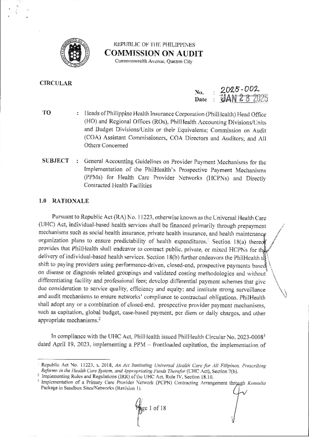 COA Circular No. 2025-002: General Accounting Guidelines for PPMs - Studocu