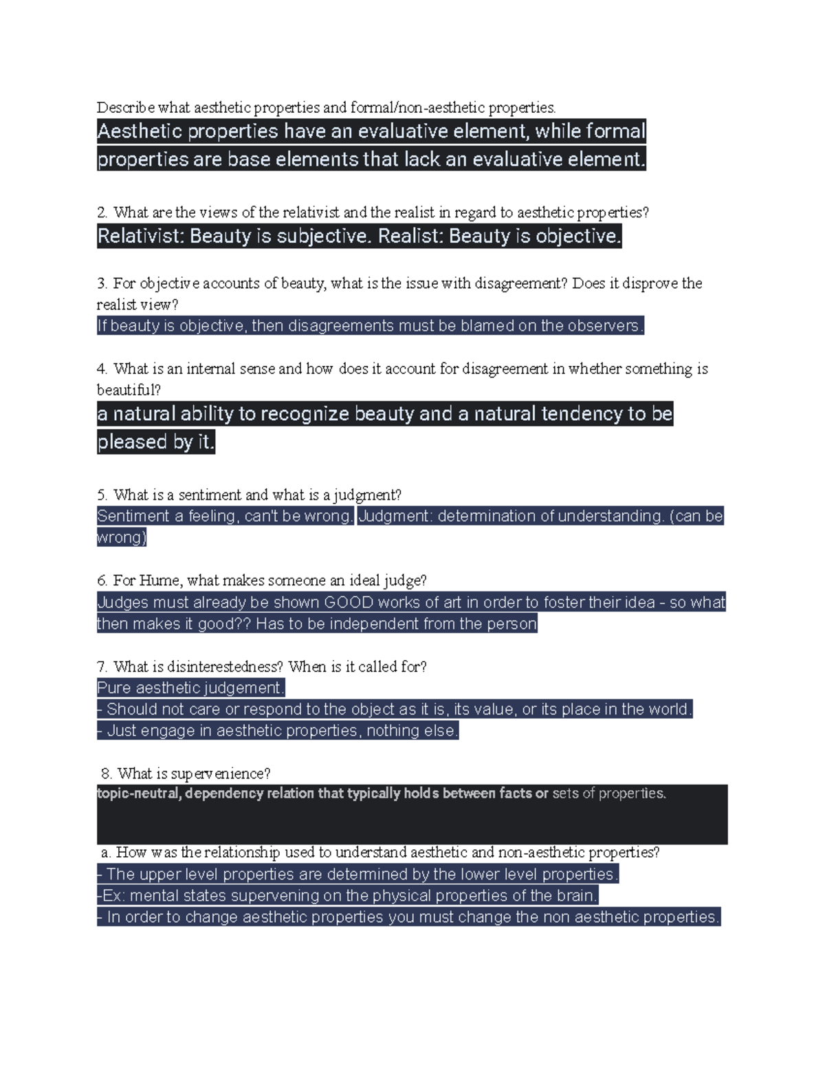 Oceanography 1347 - Describe what aesthetic properties and formal/non ...