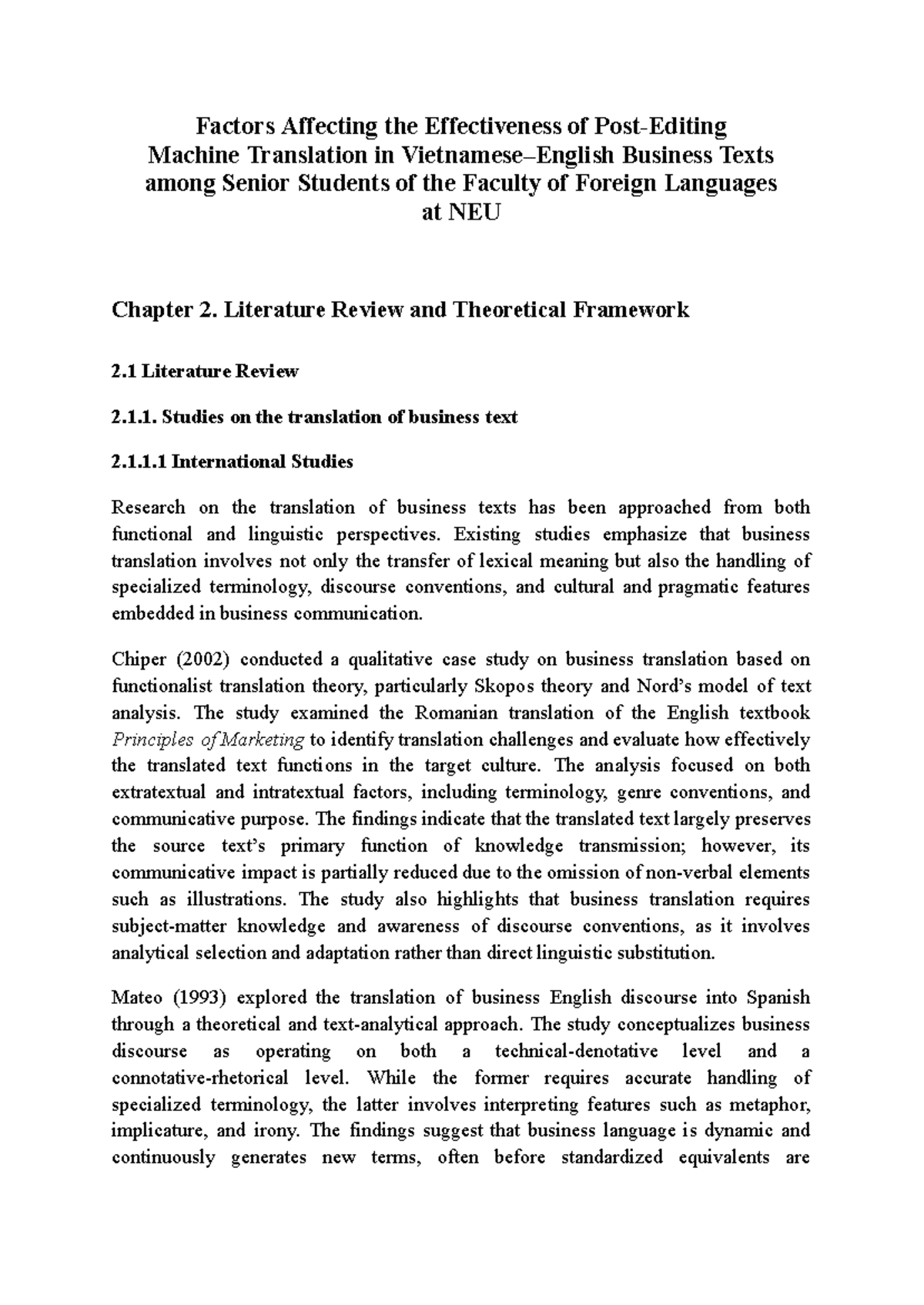 Factors Affecting the Effectiveness of Post-Editing Machine Translation ...