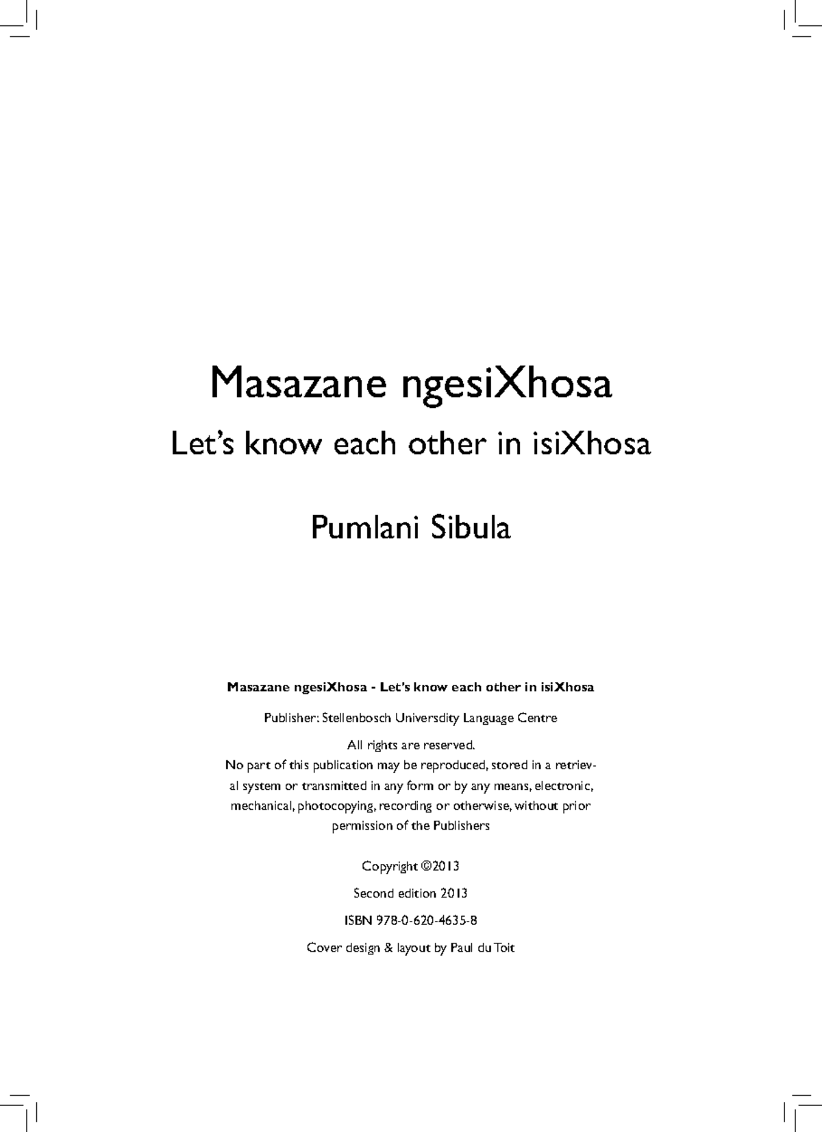 IsiXhosa for Beginners: Masazane Textbook 2 - Language Learning Guide ...