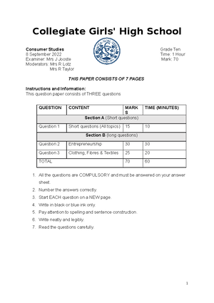 Business Studies Grade 12 Notes ON Quality OF Performance - BUSINESS ...
