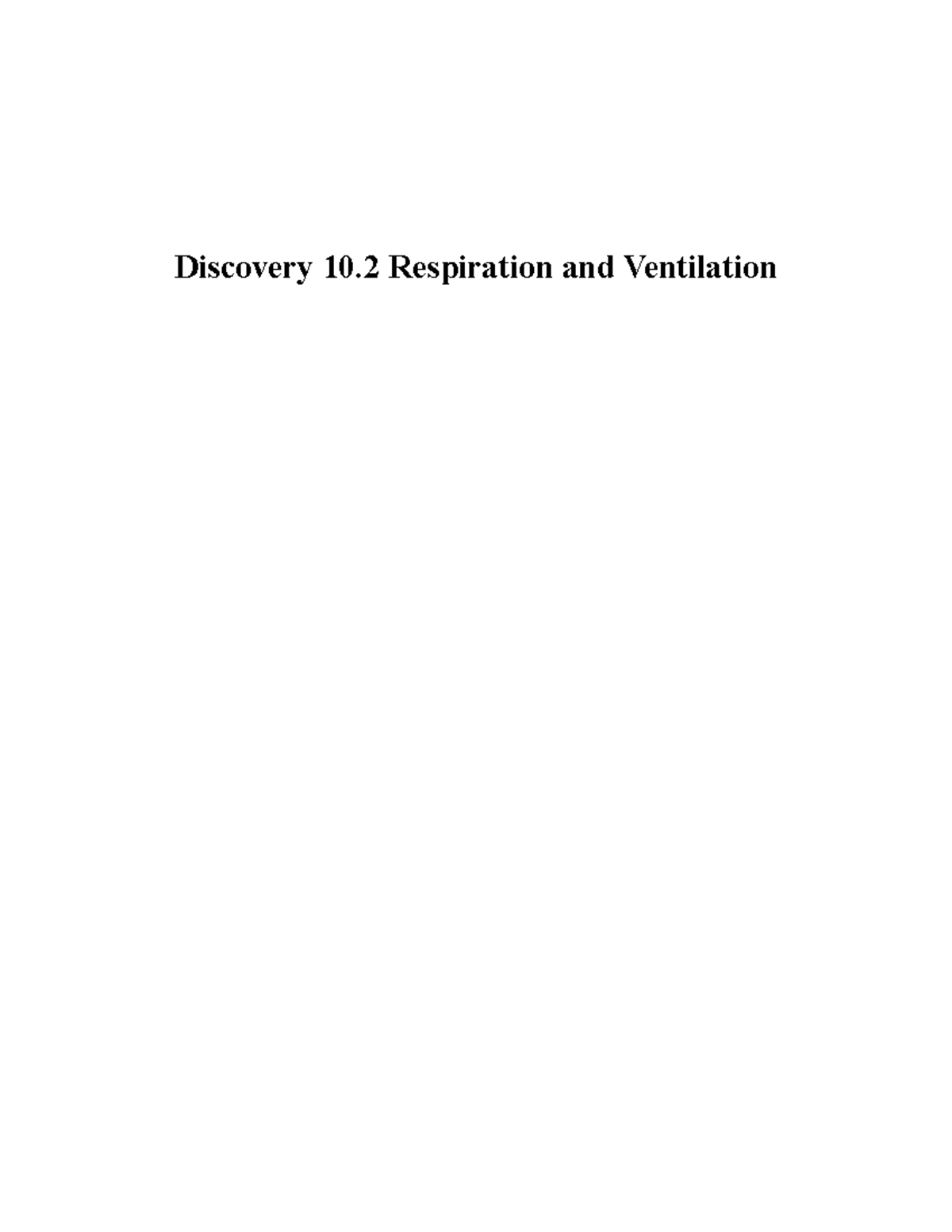 Discovery 10.2: Overview of Respiration & Ventilation for Pharmacists ...